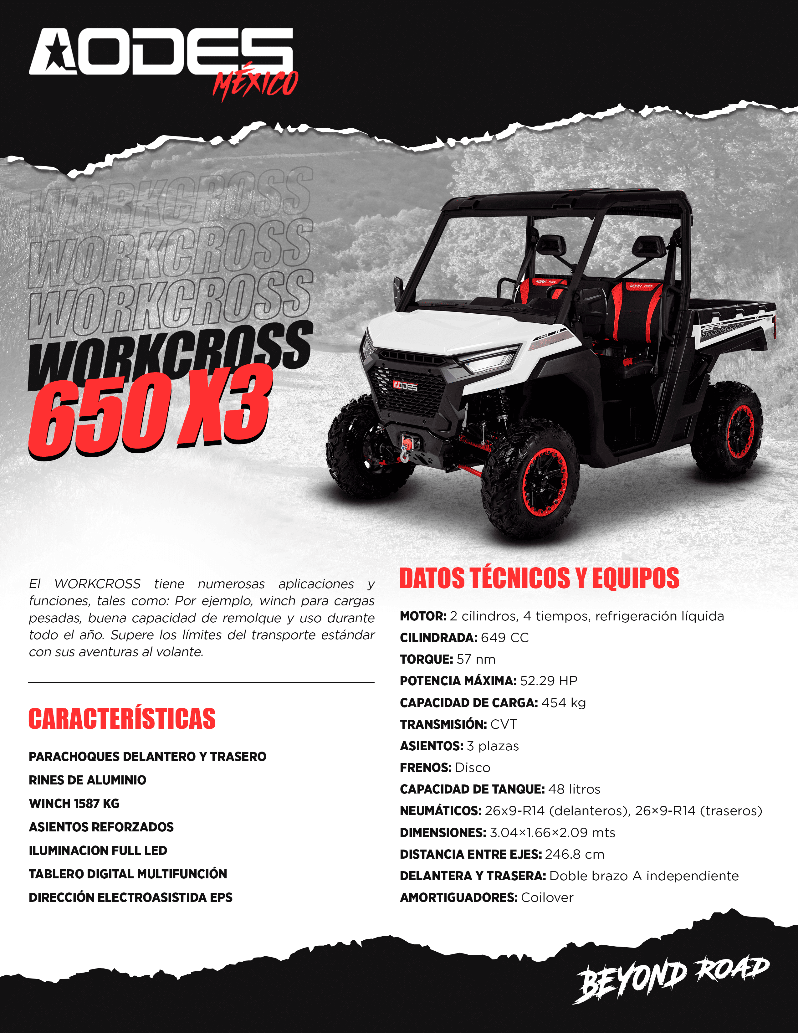 Workcross 650 X3 Equipada | AODES México